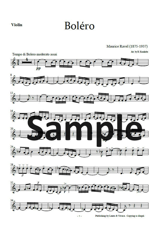 Ravel "Bolero" (excerpt version) – レント&ヴィヴァーチェ